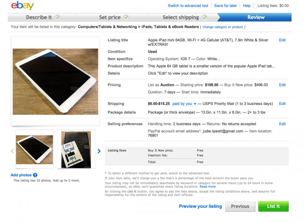 How To Sell Your "Old" Tablets Using eBay's New Simple Flow; It Just ...
