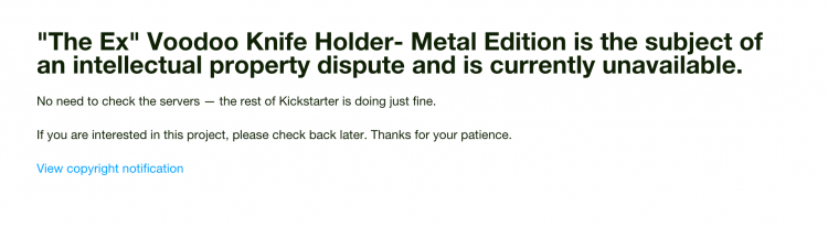 Updated: Finally, We Can Get "The Ex" Voodoo Knife Holder in a Metal ...