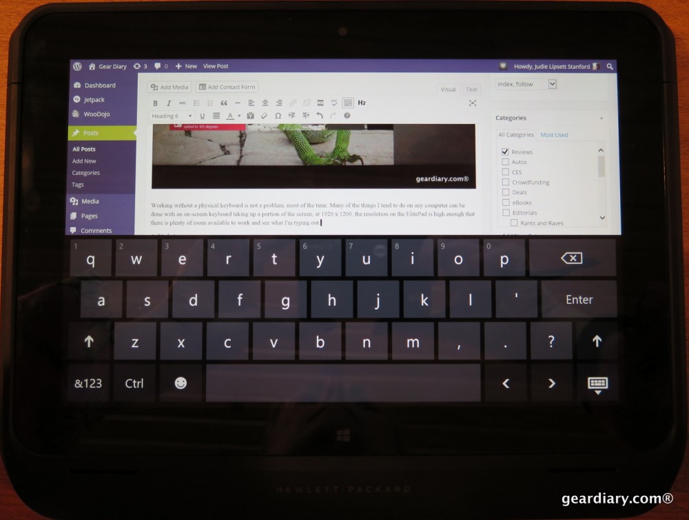 The HP ElitePad 1000 G2 Tablet and Expansion Jacket with Battery Review ...