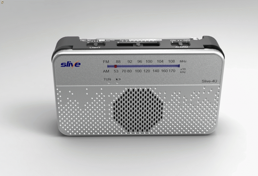 Slive-4U Self-Powered AM/FM/WB Radio with Flashlight & Phone Charger ...