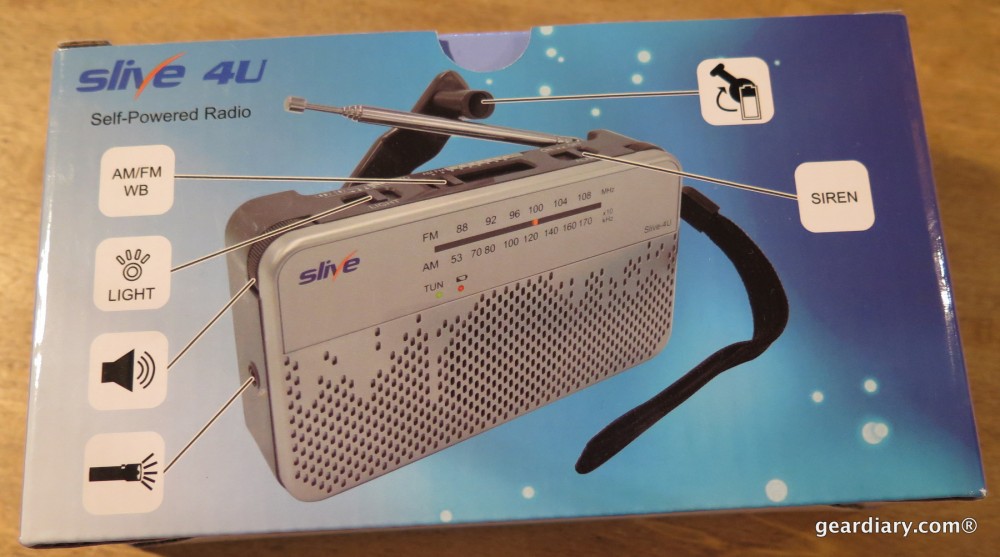 Slive-4U Self-Powered AM/FM/WB Radio with Flashlight & Phone Charger ...