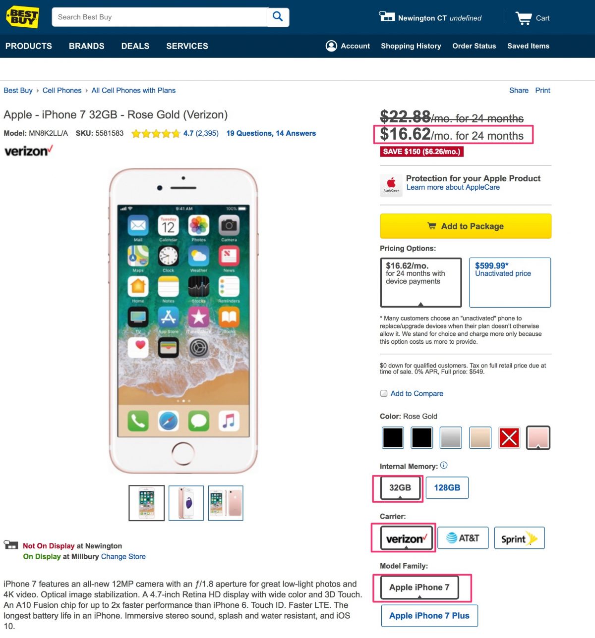 Best Buy Has iPhone 7: 32 GB for $ 399 NBC (No Bill Credits!) | Gear Diary