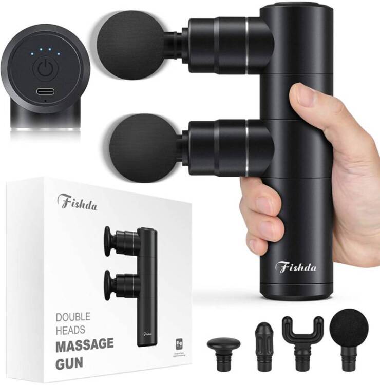 Fishda Double Heads Massage Gun Review: Brings Affordable and Portable ...