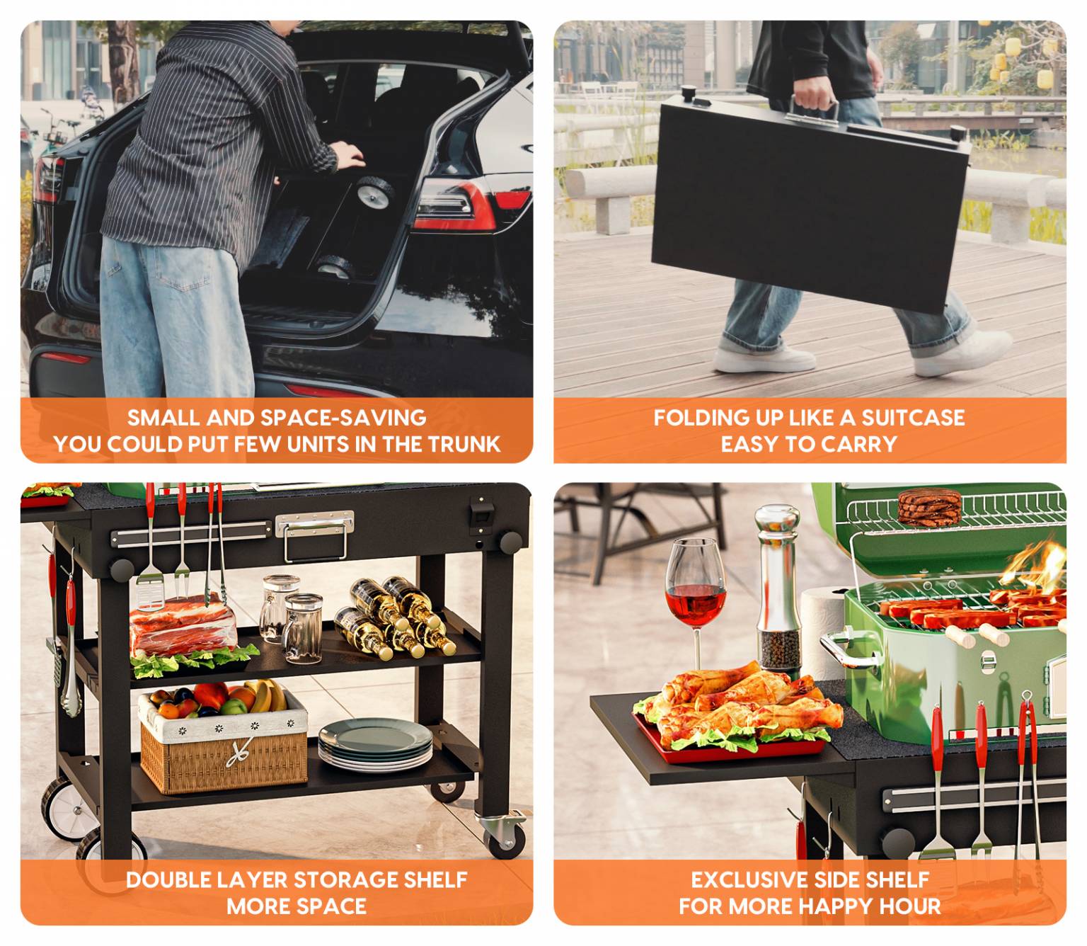 The WASAGUN Folding Portable Grill Table Is the Ultimate Outdoor BBQ ...