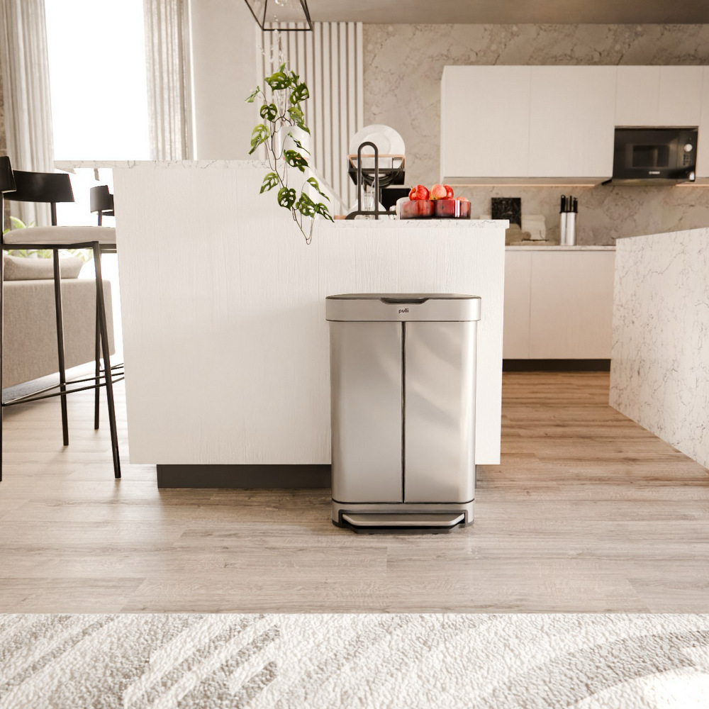 Pulli Bin Is a Smartly Designed 13-Gallon Trash Can That Solves the One ...