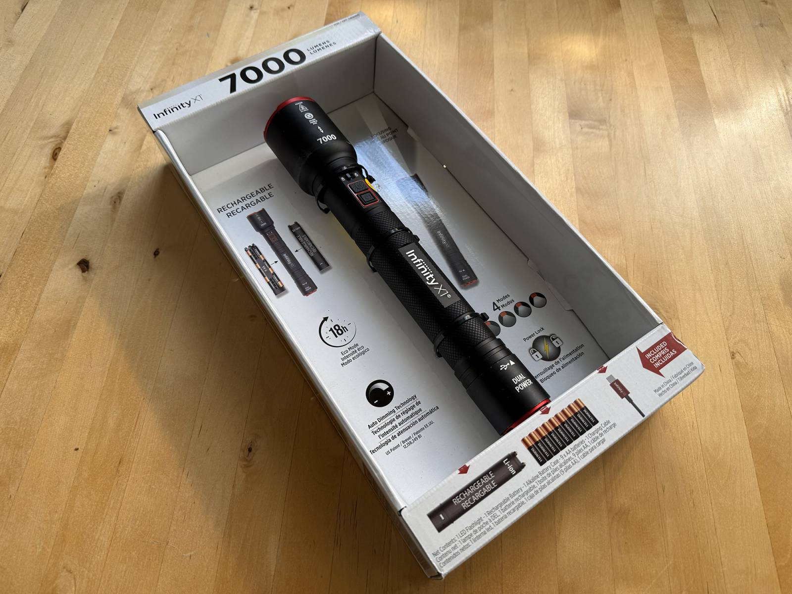 Infinity X1 7000 L Dual Power Flashlight Review: A Featured-Packed 7000 ...