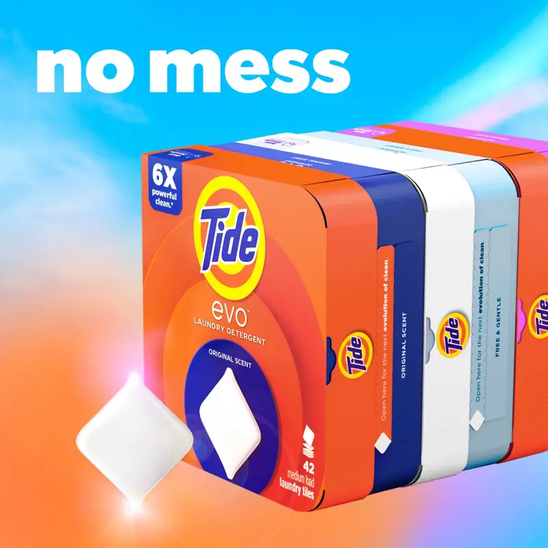 Tide Evo Reimagines Laundry Detergent with a 6-Layer Dissolvable Tile ...